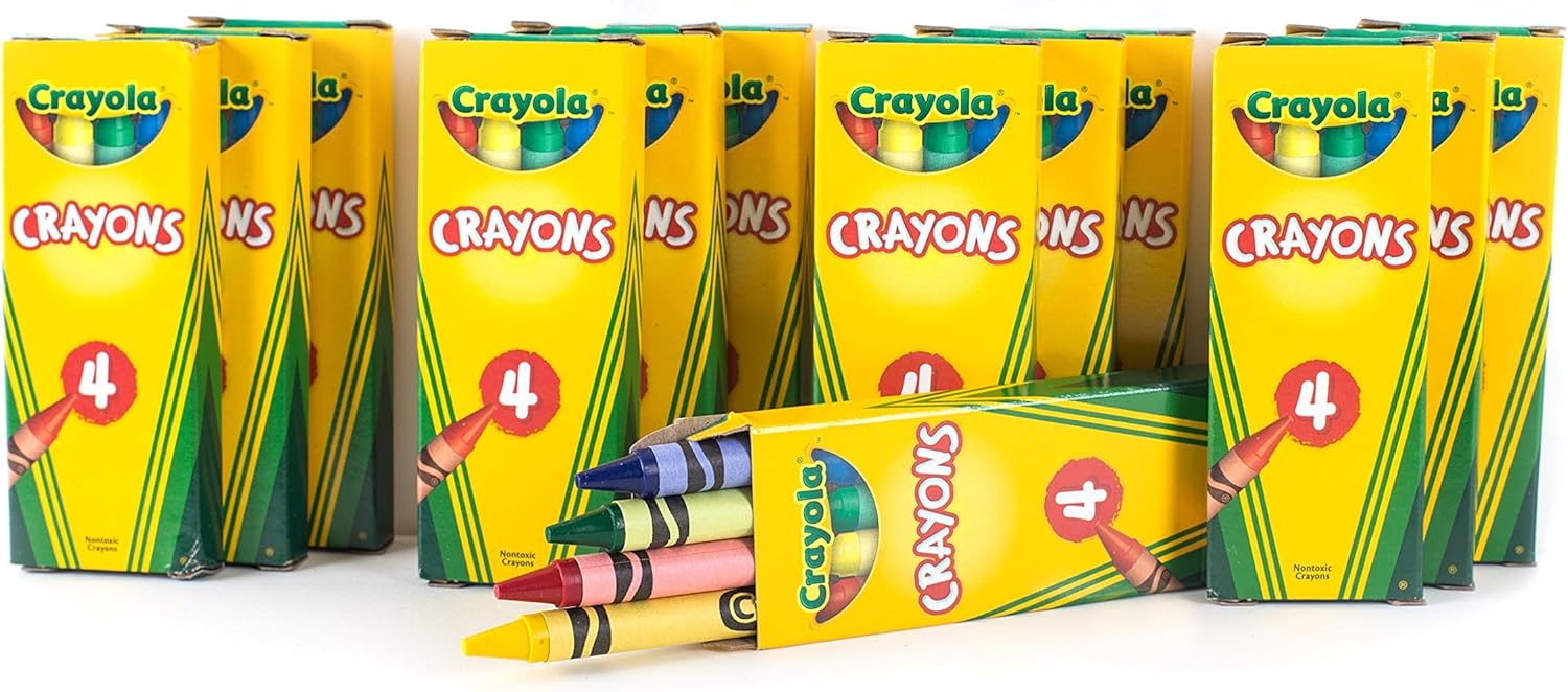 Crayola 12-Box Crayon Party Favor Pack â€“ 4 Crayons per Box, Assorted ...